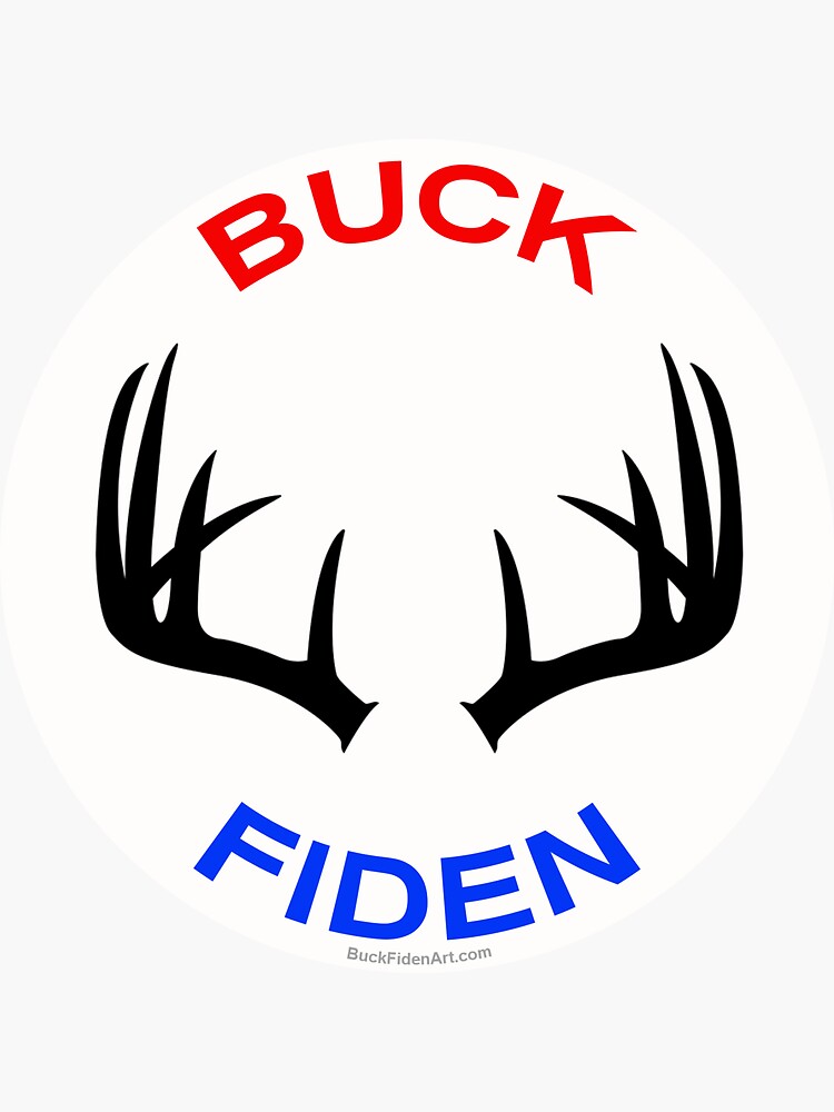 "Buck Fiden Antlers Round II" Sticker for Sale by BuckFidenArt | Redbubble