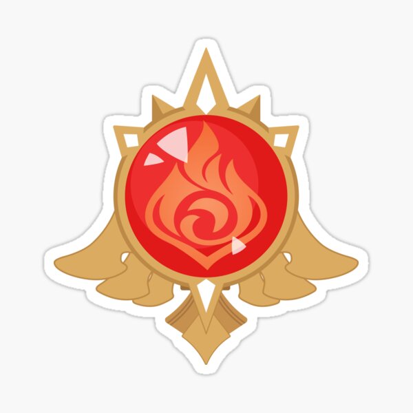 "Genshin Impact Mondstadt Vision - Pyro" Sticker for Sale by GachaSlave ...