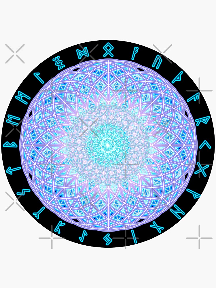 "Elder Futhark Circle of the Majhi" Sticker for Sale by Majhi27 | Redbubble