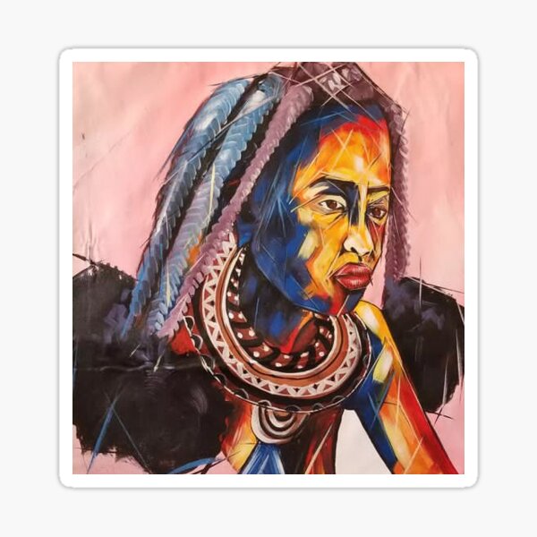 "Woman from Zulu-land" Sticker for Sale by Kevin-Jjagwe | Redbubble