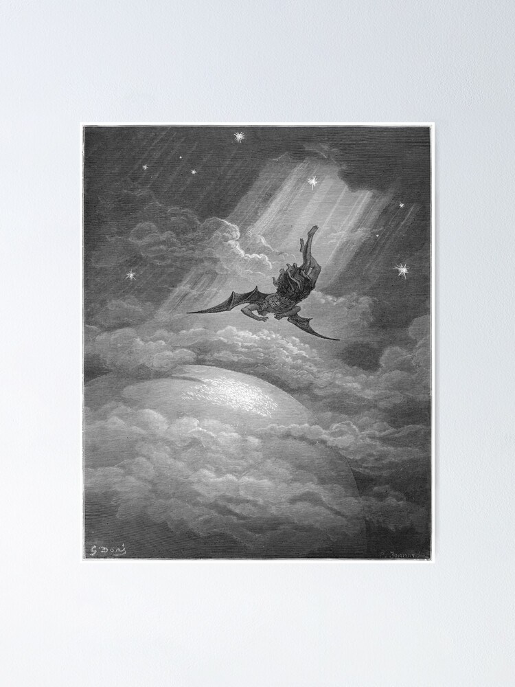 "Gustave Doré Satan falls to earth (1866)" Poster for Sale by ...