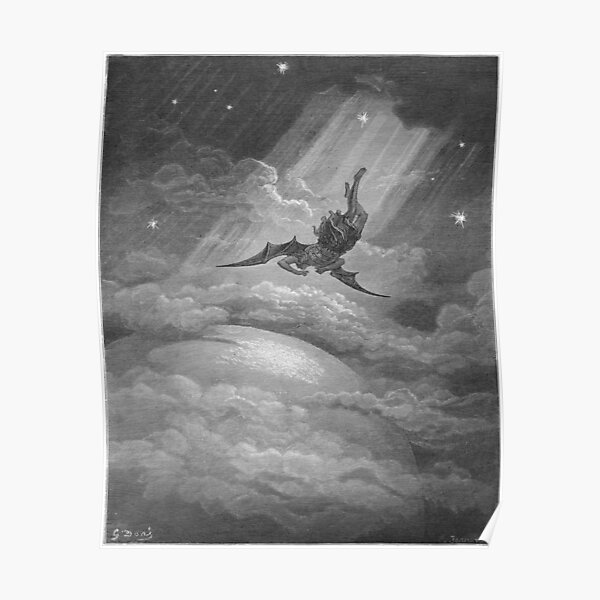 "Gustave Doré Satan falls to earth (1866)" Poster for Sale by ...