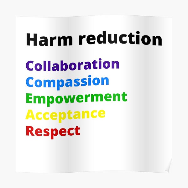 "Harm Reduction Model" Poster for Sale by Winter--Flowers | Redbubble