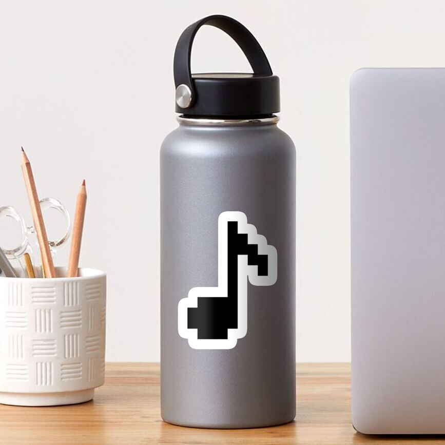 "Music Note 8-bit" Sticker by misdememeor | Redbubble