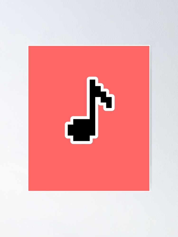 "Music Note 8-bit" Poster by misdememeor | Redbubble