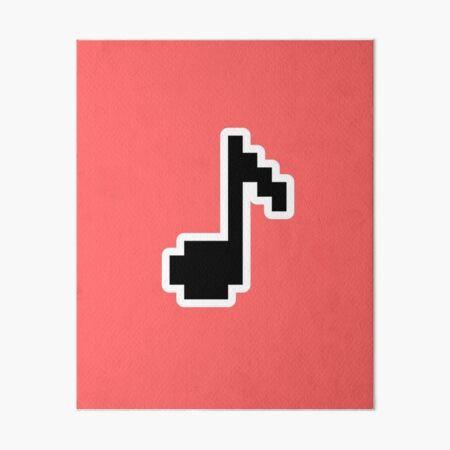 "Music Note 8-bit" Art Board Print by misdememeor | Redbubble