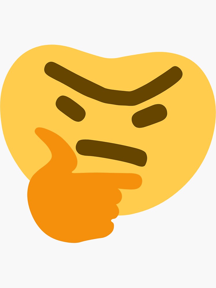 "Squashed Thinking Emoji" Sticker for Sale by G-Man8003 | Redbubble