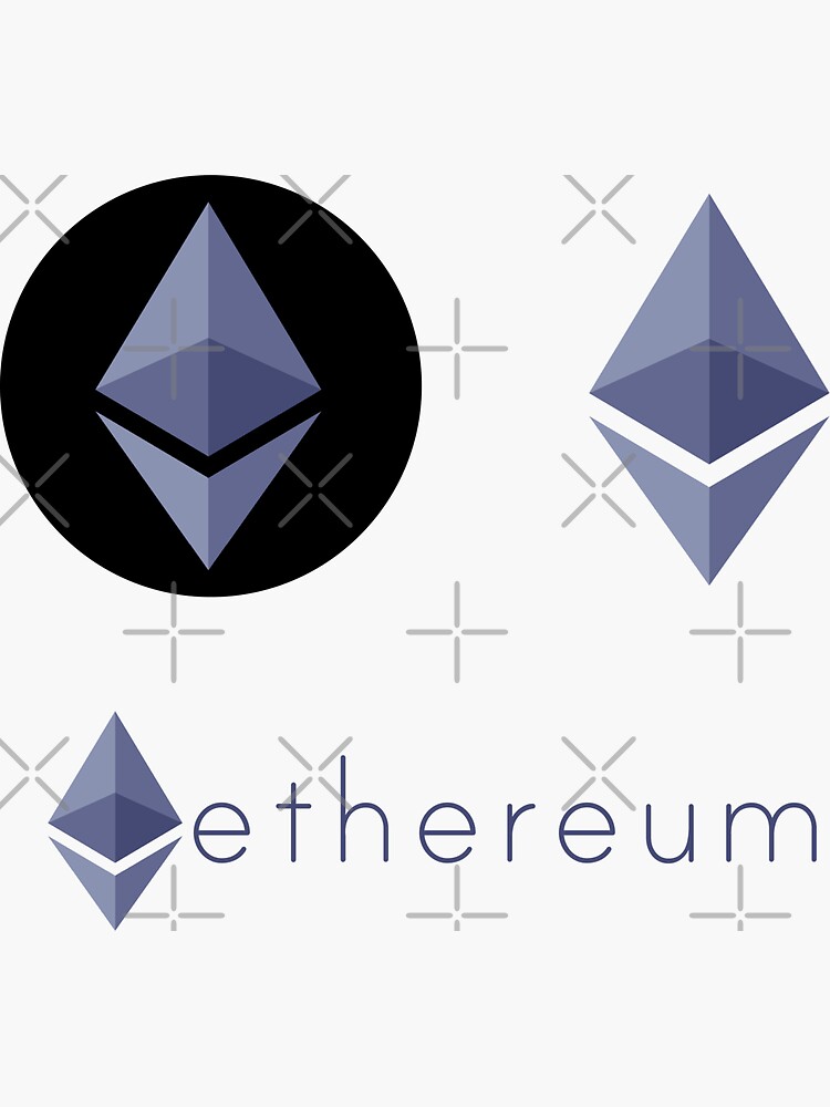 "Ethereum cryptocurrency - Ethereum ETH" Sticker for Sale by DesignSOL ...