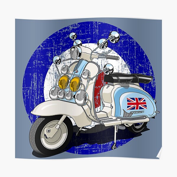 "MOD Scooter" Poster for Sale by Petersnook | Redbubble