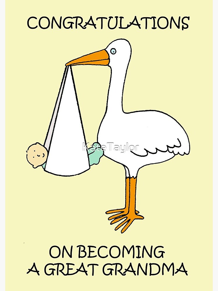 "Congratulations on Becoming a Great Grandma" Greeting Card for Sale by ...