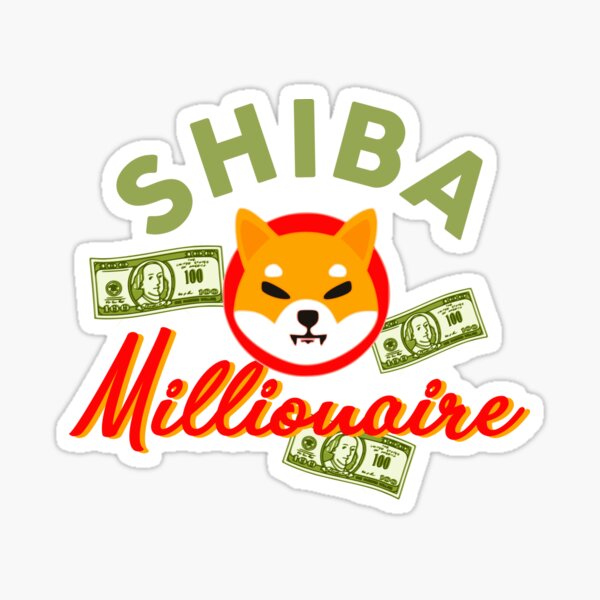 "Shiba millionaire" Sticker for Sale by The-cute-artist | Redbubble