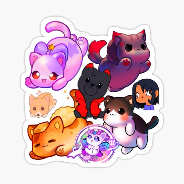 "Aphmau Friends Minecraft " Sticker for Sale by Themagicianfox | Redbubble