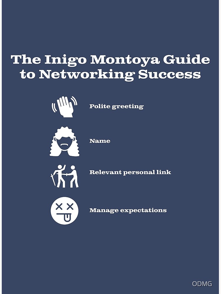 "Inigo Montoya: Guide to Networking Success" Poster for Sale by ODMG ...