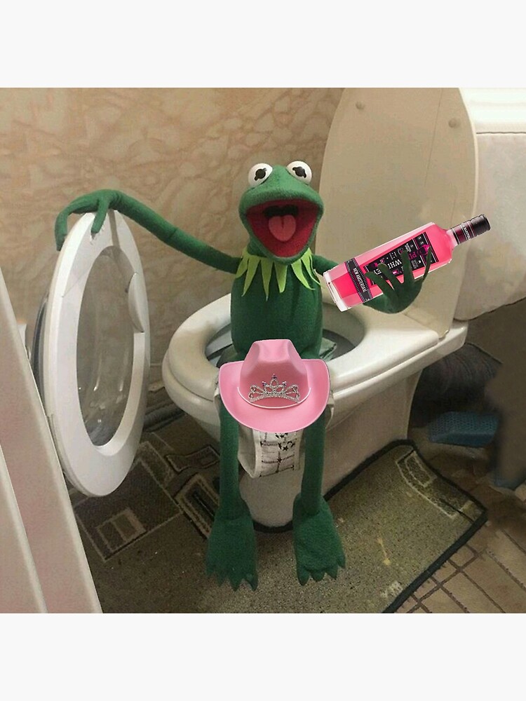 "Bad kermit party with pink whitney" Art Board Print for Sale by Alva ...