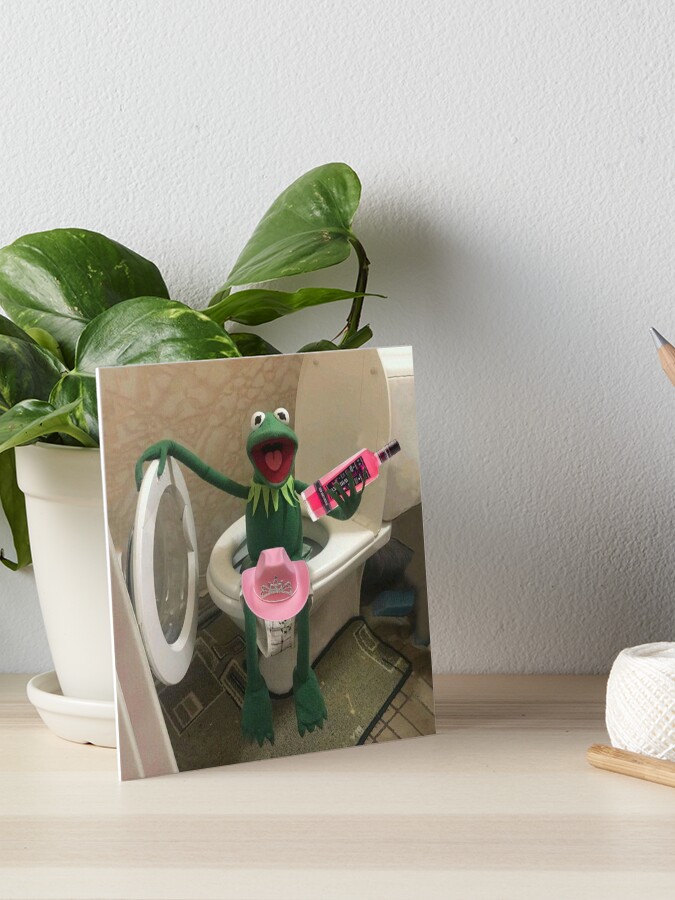 "Bad kermit party with pink whitney" Art Board Print for Sale by Alva ...