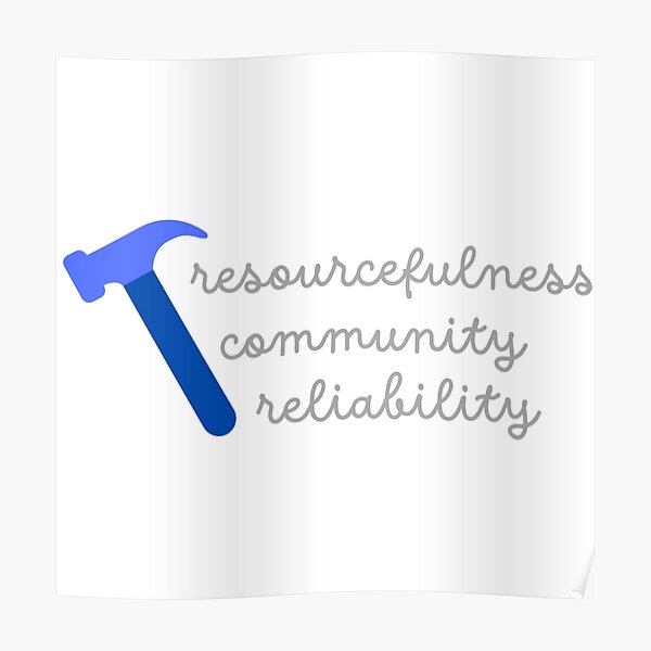 Póster «Valores de carácter: ingenio, comunidad, confiabilidad» de ...