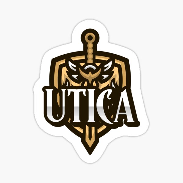"UTICA NY LOGO" Sticker for Sale by techdave | Redbubble