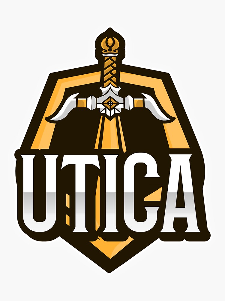 "UTICA NY LOGO" Sticker for Sale by techdave | Redbubble