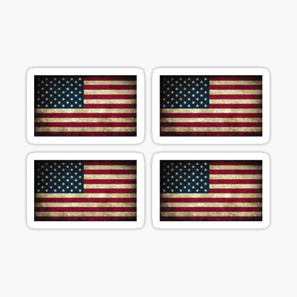 "Rustic Vintage American Flag - USA Ultimate 4 pack" Sticker for Sale ...