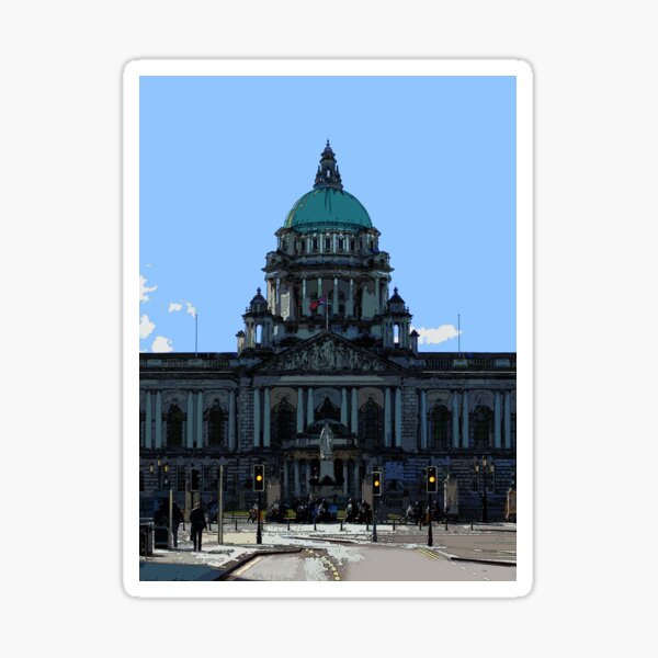 "Belfast City Hall" Sticker by Wrayzo | Redbubble