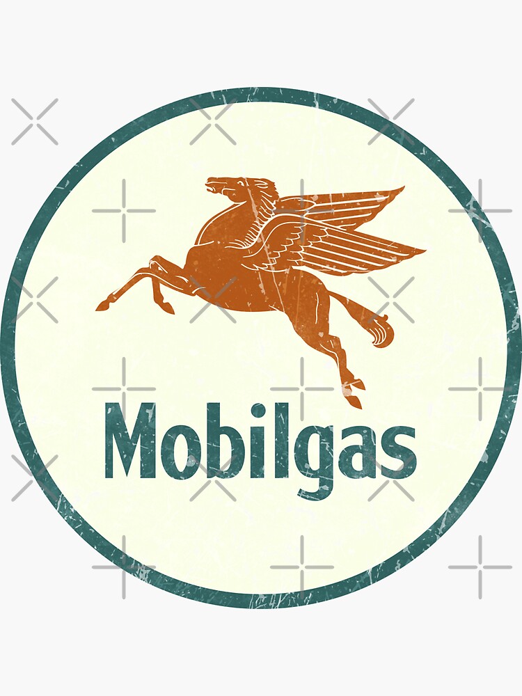 "Mobilgas Vintage Mobil Oil Racing" Sticker for Sale by turboscope ...