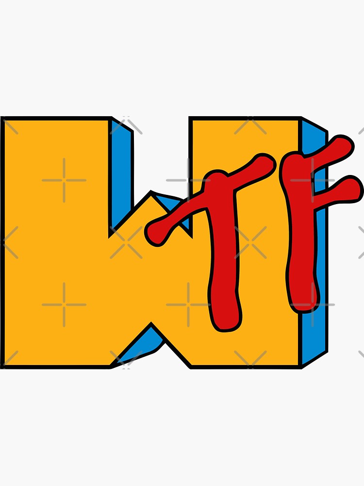 "WTF" Sticker for Sale by FirstImpact | Redbubble