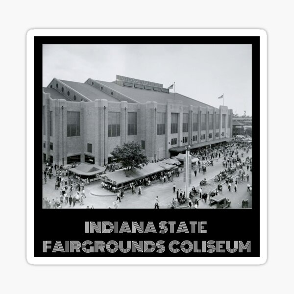 "Indiana State Fair Coliseum- Blue" Sticker for Sale by DeadStadium ...