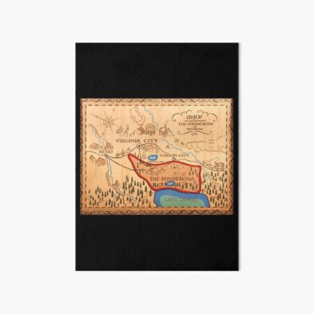 "Ponderosa Map Bonanza Poster| Perfect Gift" Art Board Print by ...