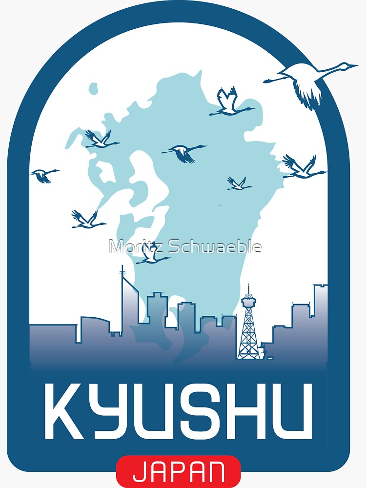 "Kyushu – Japan" Sticker for Sale by moritzschwaeble | Redbubble
