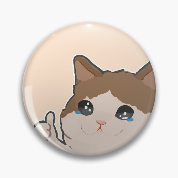 "crying cat meme" Pin for Sale by lucianavee | Redbubble