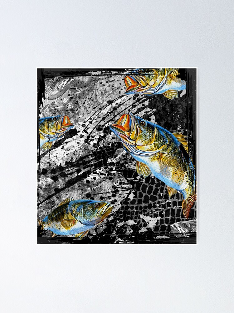 "fishing crackle" Poster for Sale by Sympetrum | Redbubble