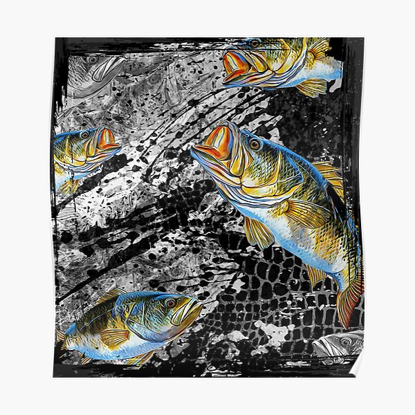 "fishing crackle" Poster for Sale by Sympetrum | Redbubble