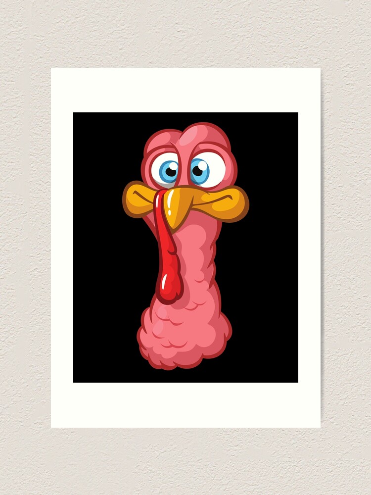 "Funny Turkey Face For Thanksgiving Dinner Attire" Art Print for Sale ...