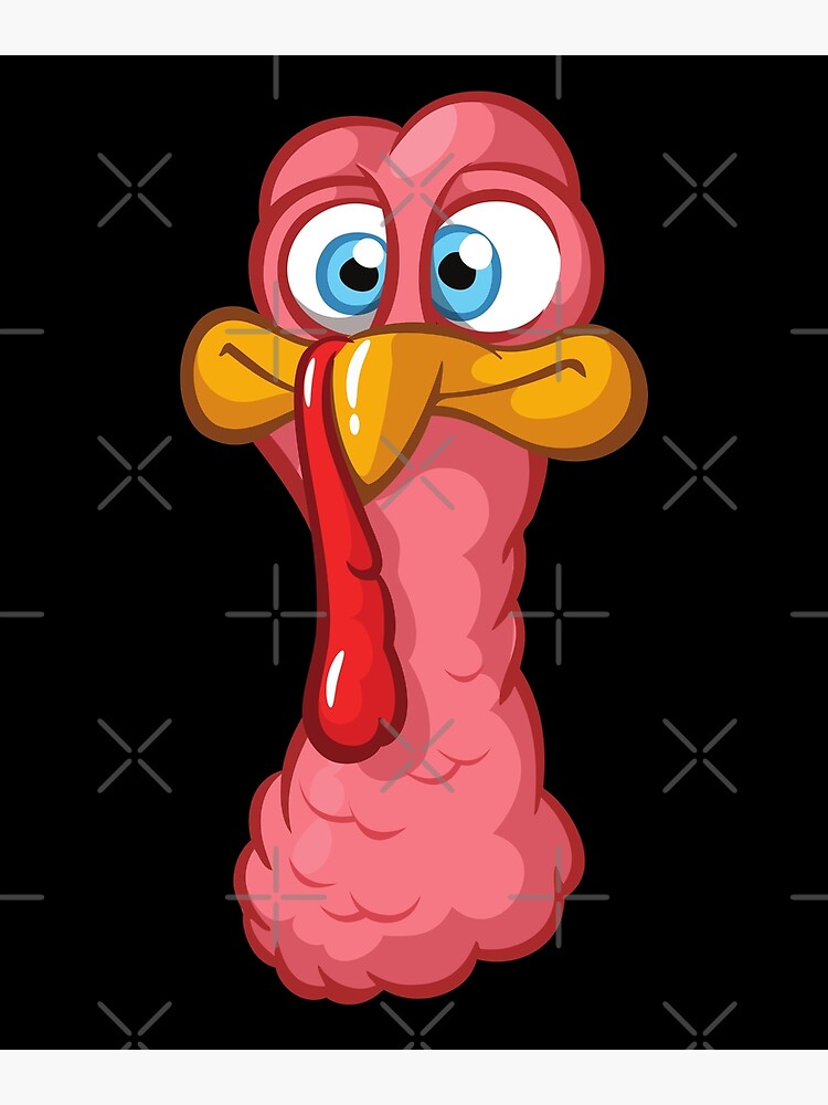 "Funny Turkey Face For Thanksgiving Dinner Attire" Art Print for Sale ...