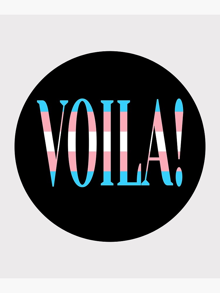 "Voila! Reveal Text Design Transgender Flag Version Black Background ...