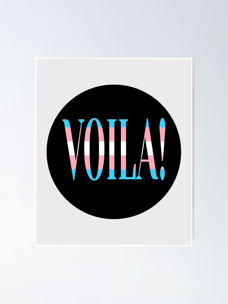 "Voila! Reveal Text Design Transgender Flag Version Black Background ...