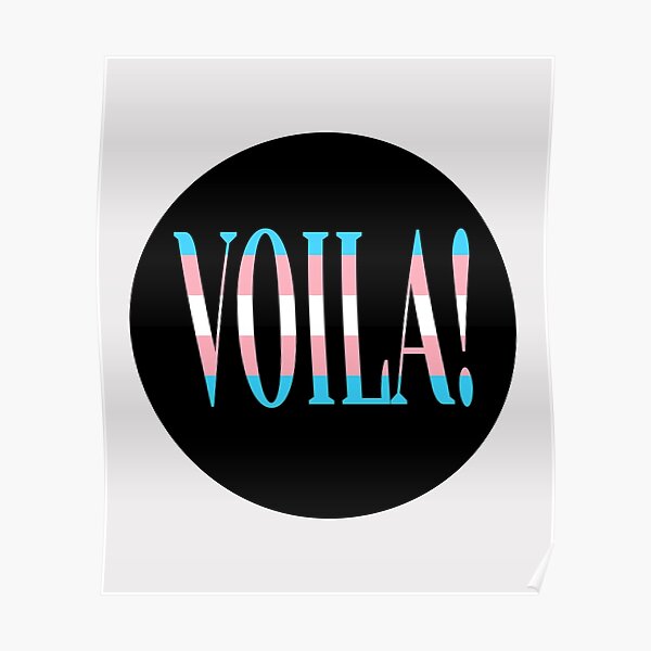 "Voila! Reveal Text Design Transgender Flag Version Black Background ...