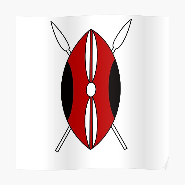 "Kenyan Shield" Poster for Sale by YorkshireNation | Redbubble
