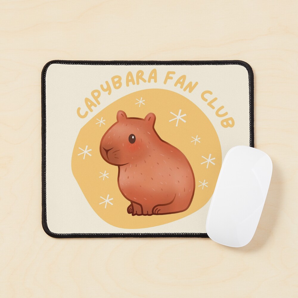 "Cute Pastel Capybara Fan Club " Sticker for Sale by sunnySaraV | Redbubble