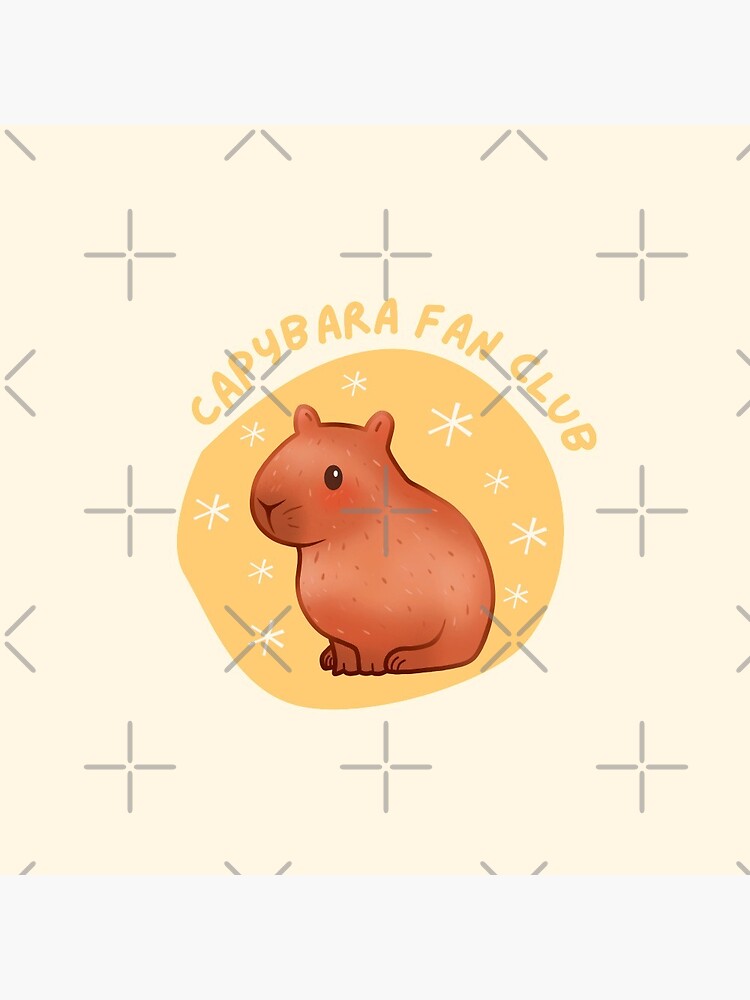 Cute Pastel Capybara Fan Club Pin Button