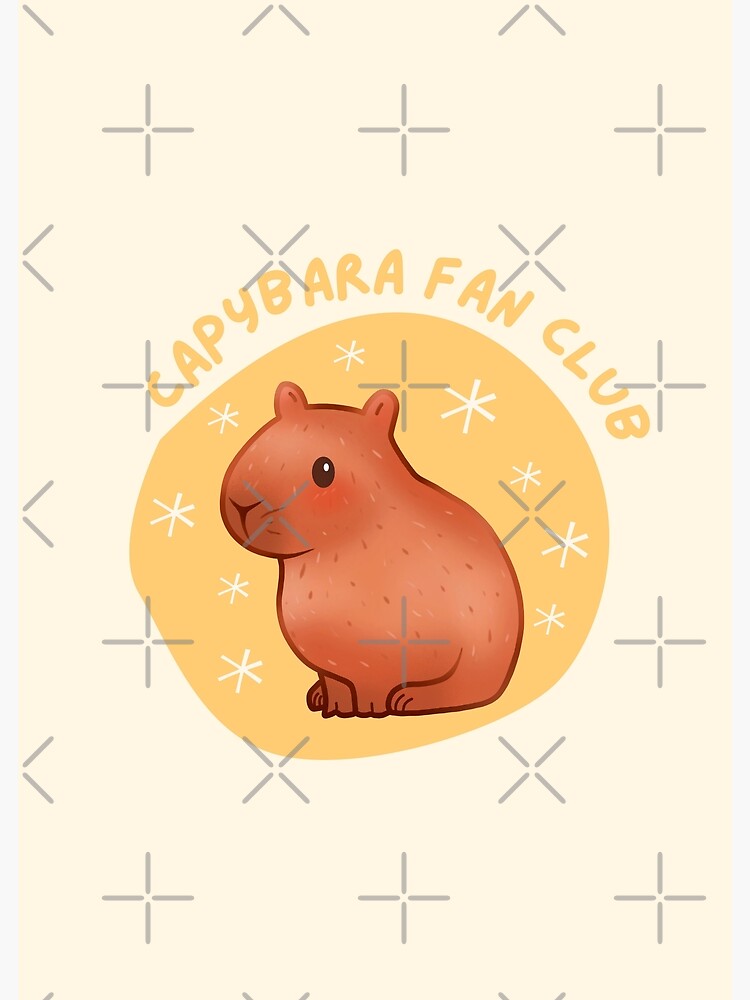 "Cute Pastel Capybara Fan Club " Poster for Sale by sunnySaraV | Redbubble