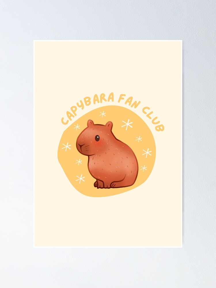 "Cute Pastel Capybara Fan Club " Poster for Sale by sunnySaraV | Redbubble