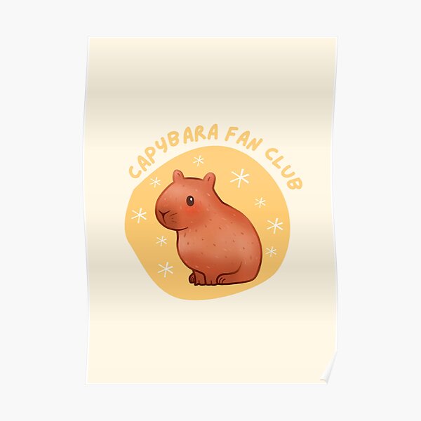 "Cute Pastel Capybara Fan Club " Poster by sunnySaraV | Redbubble