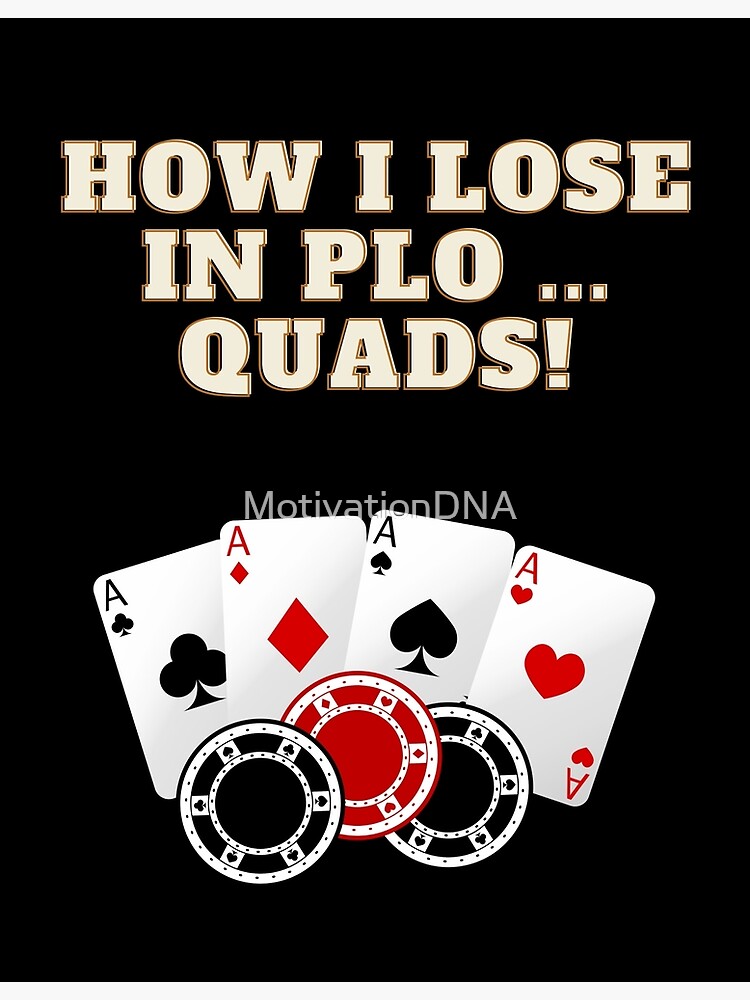 "Poker PLO" Poster for Sale by MotivationDNA | Redbubble