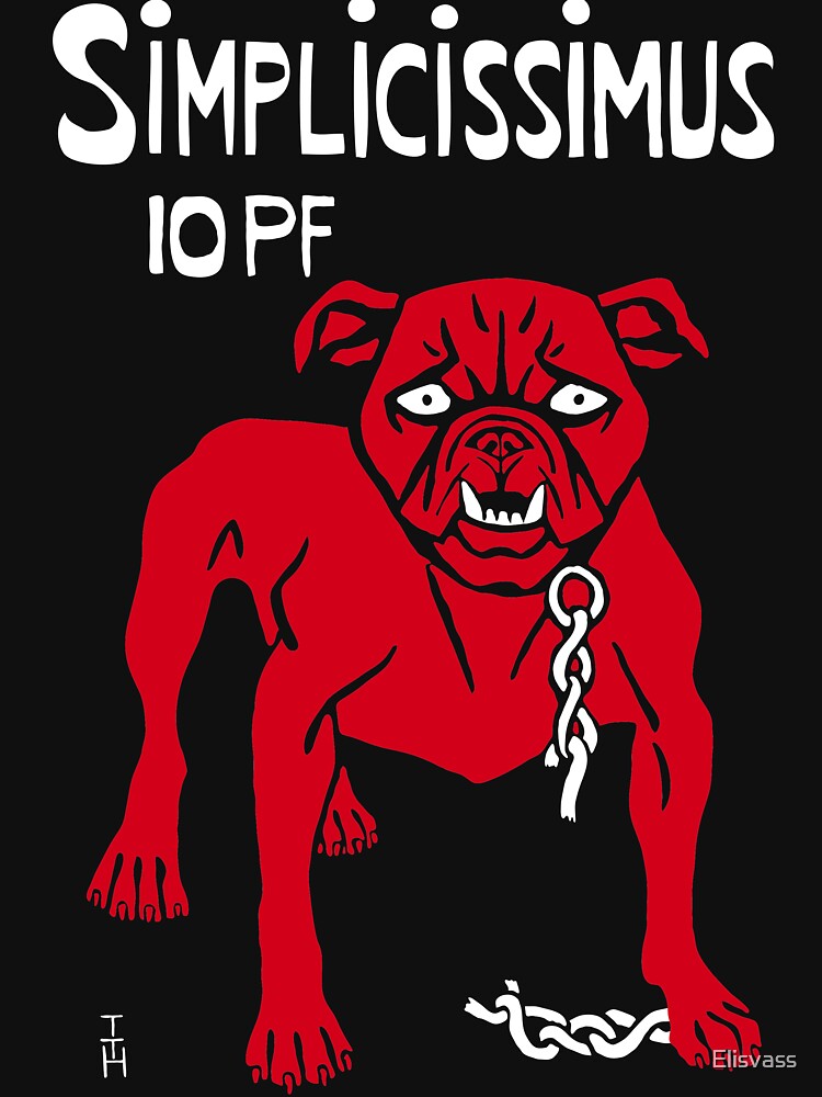 "Simplicissimus dog" T-shirt for Sale by Elisvass | Redbubble | bauhaus ...