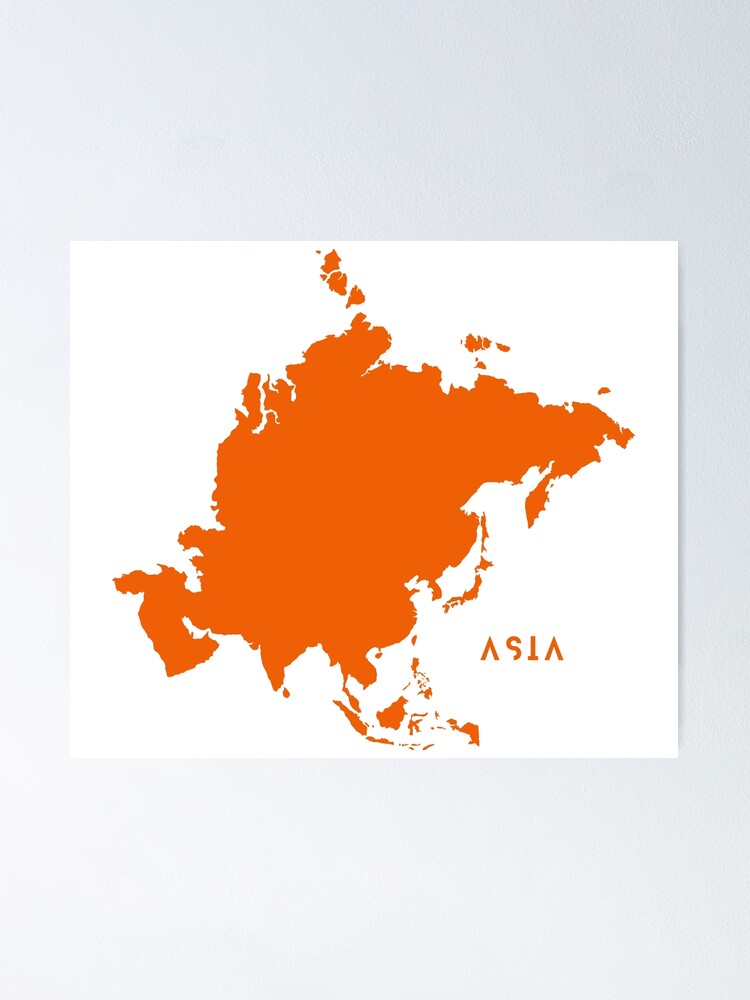 "asia map" Poster for Sale by smartyone | Redbubble
