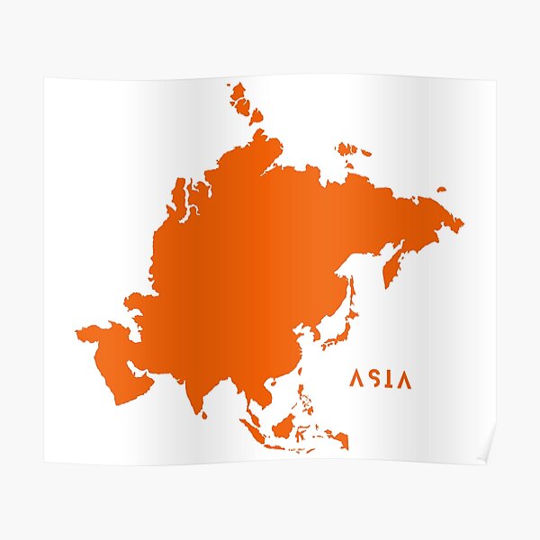 "asia map" Poster for Sale by smartyone | Redbubble
