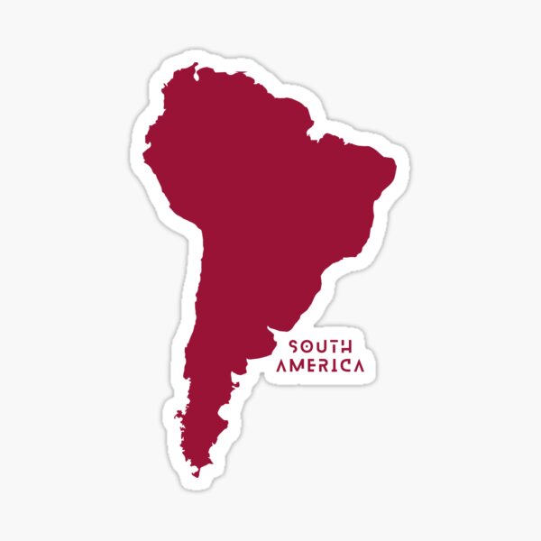 "south america map" Sticker for Sale by smartyone | Redbubble
