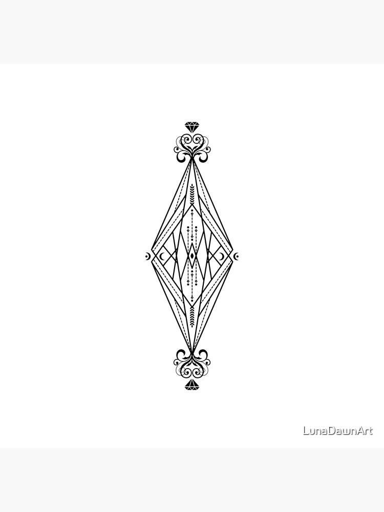 "Karmic Light Code - Moon Treasure (Black Recolor)" Art Print by ...