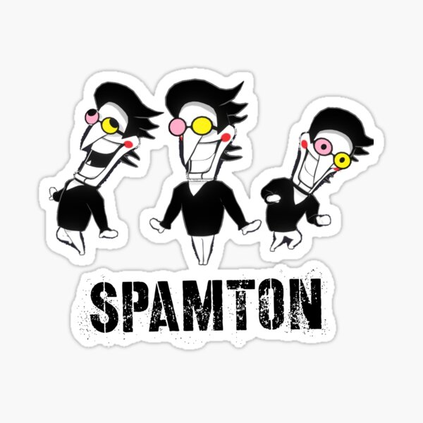 "Spamton BIG shot" Sticker for Sale by IRaakn | Redbubble